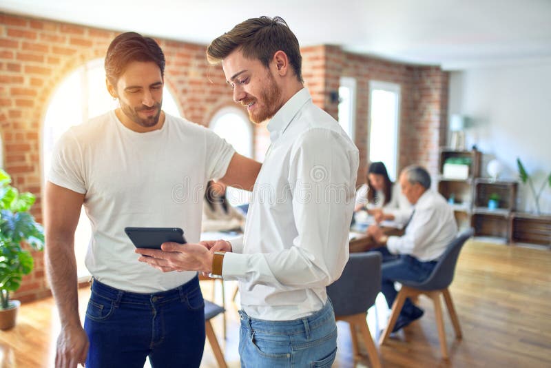 Business Workers Smiling Happy Stock Image - Image of employee ...