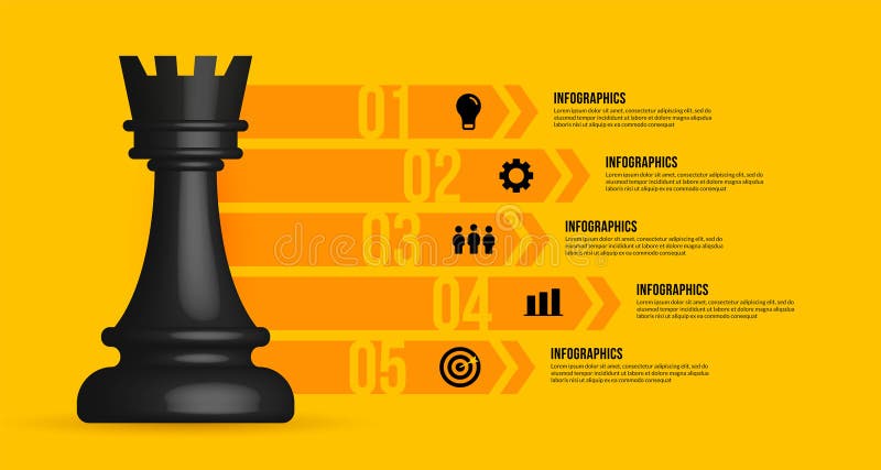 Business Workflow Infographic Template Realistic Chess of Business ...