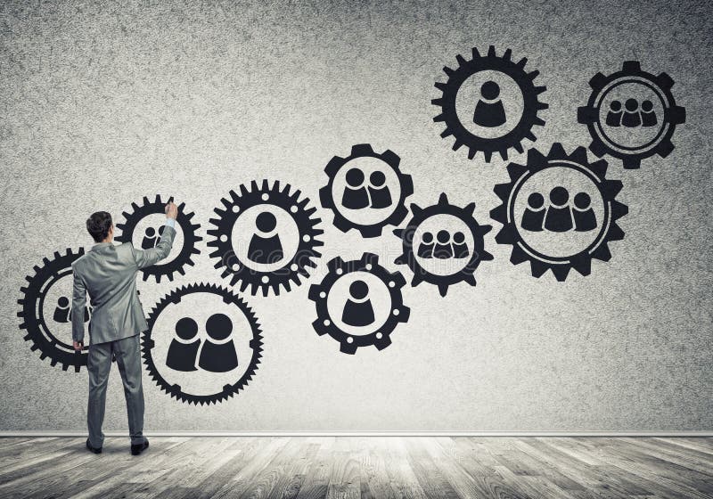 Business working mechanism stock illustration. Illustration of symbol ...