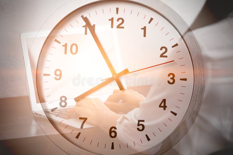 Business Working Time, Office Hours Concept. Businesspeople Using ...