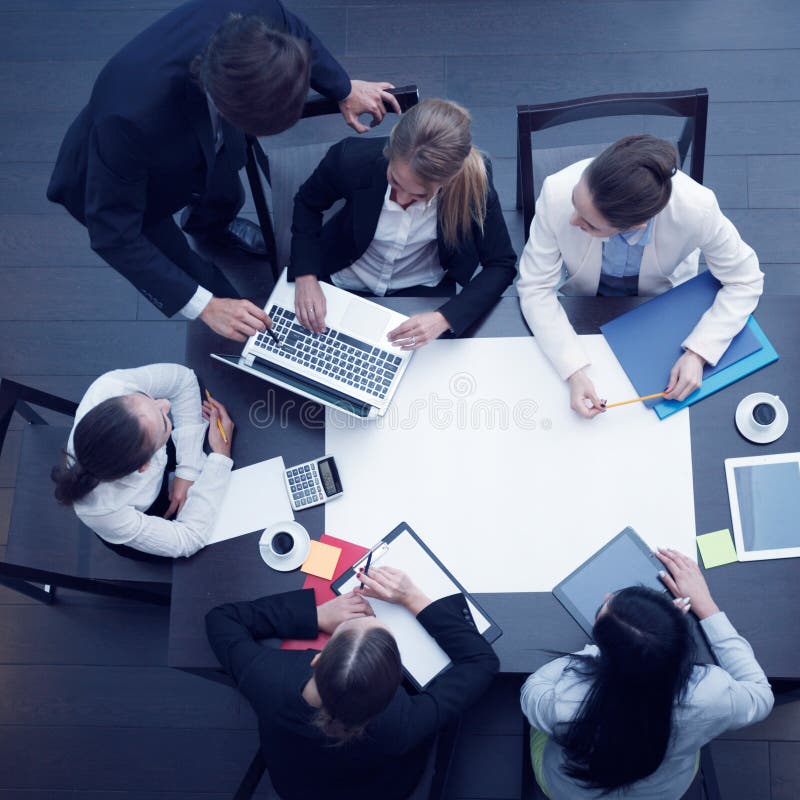 Business Workplace with People Stock Photo - Image of strategy, phone ...