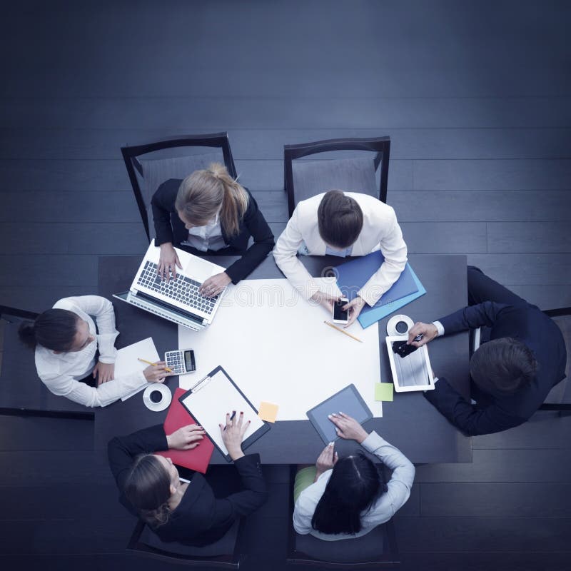 Business Workplace with People Stock Photo - Image of business, team ...