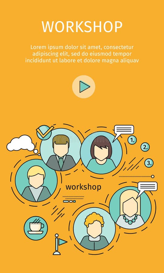 Business Workshop Banner. stock vector. Illustration of business - 86753424