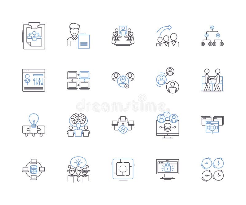 Business Workshop Outline Icons Collection. Business, Workshop, Seminar ...