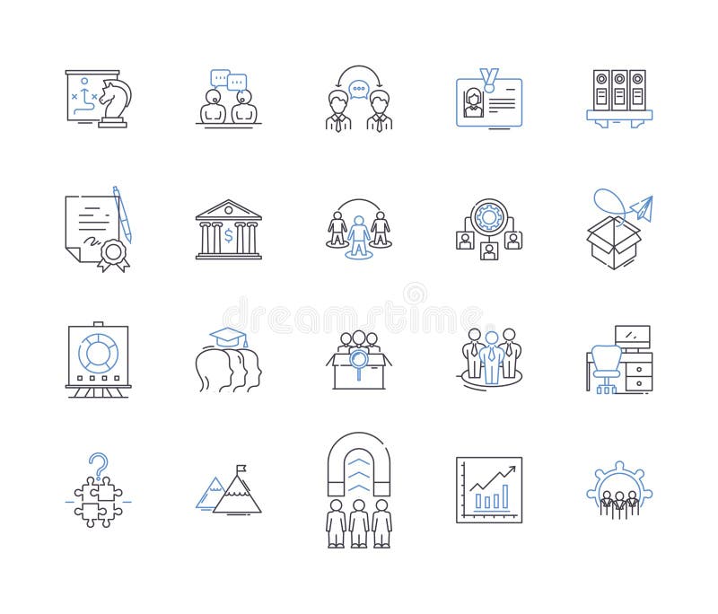 Business Workshop Outline Icons Collection. Business, Workshop, Seminar ...