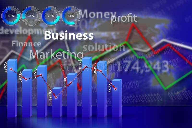 Business world graph stock illustration. Illustration of money - 50982926