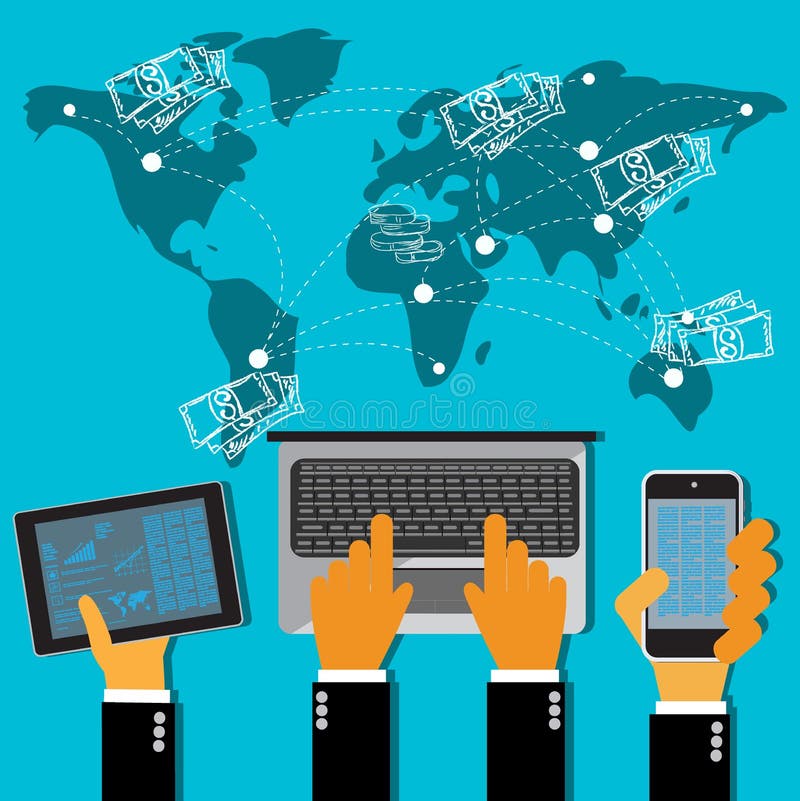 Business, World, Money, Flat, Design, Concept, Vector Web Design and ...