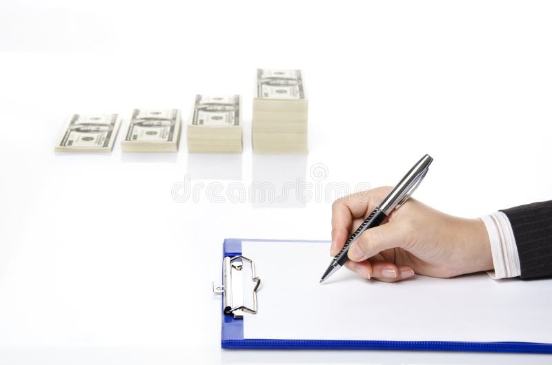 Business writing stock photo. Image of woman, folder - 23679194