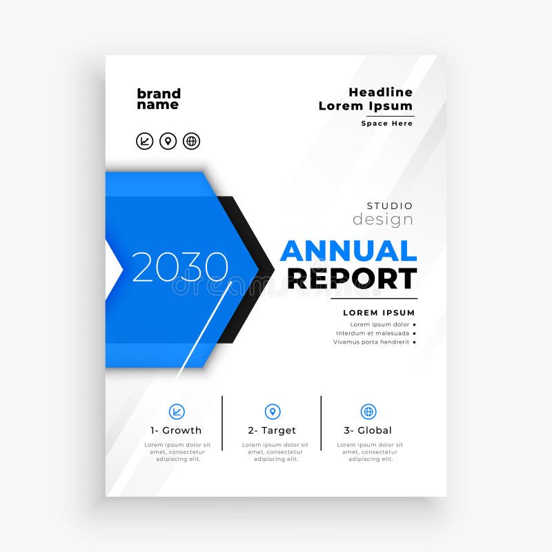 Business Yearly Data Cover Page Flyer a Printable Document Stock ...