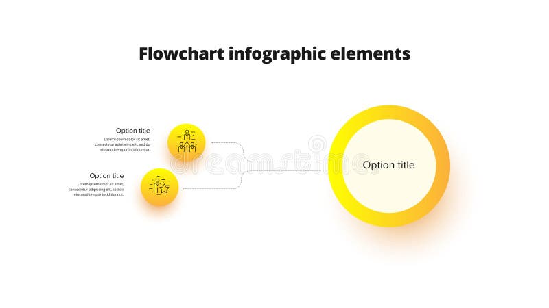Business Yellow 2 Step Process Chart Infographic. Circular Corporate ...