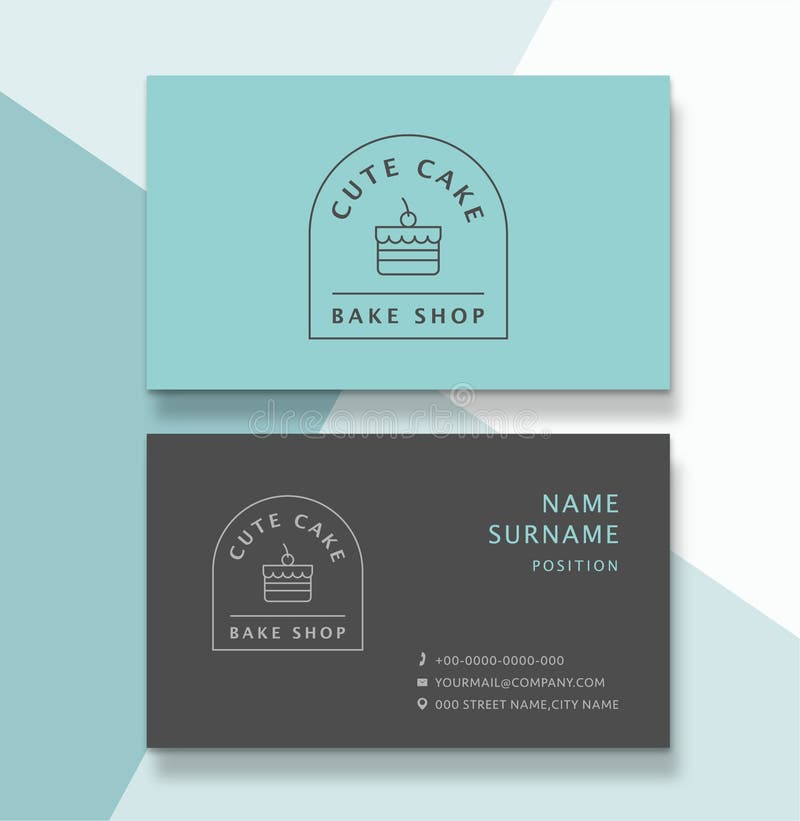 Elegant Bake Shop Logo Design with Business Card Stock Vector ...