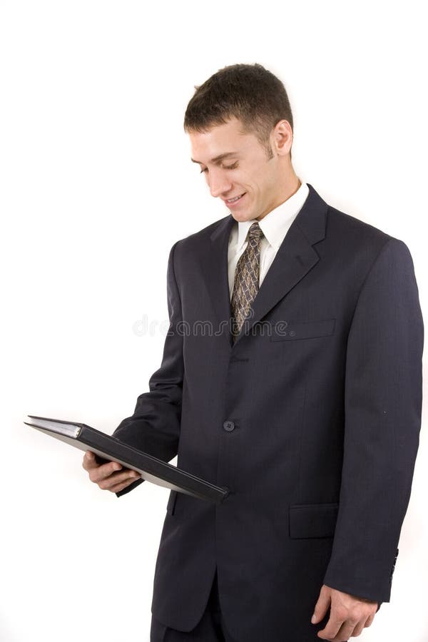 Business man with a Book stock photo. Image of page, text - 6873510