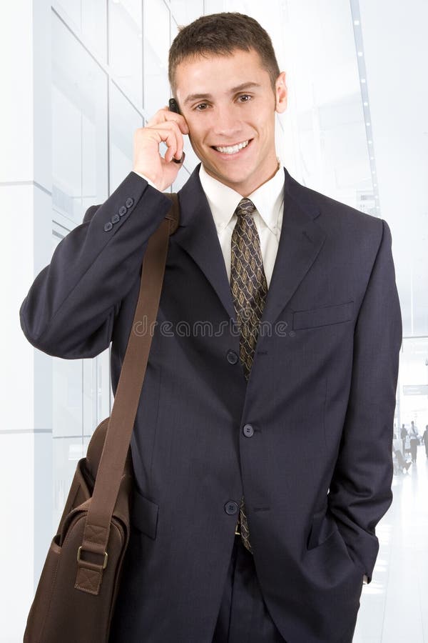 Smiling Businessman in Luxury Car Working Stock Image - Image of adult ...
