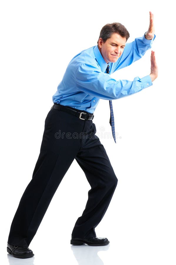 Man push pose stock image. Image of white, push, success - 17002187