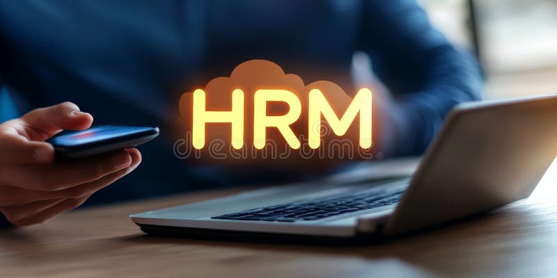 Businessman Accessing Cloud Based Human Resource Management System, HRM ...