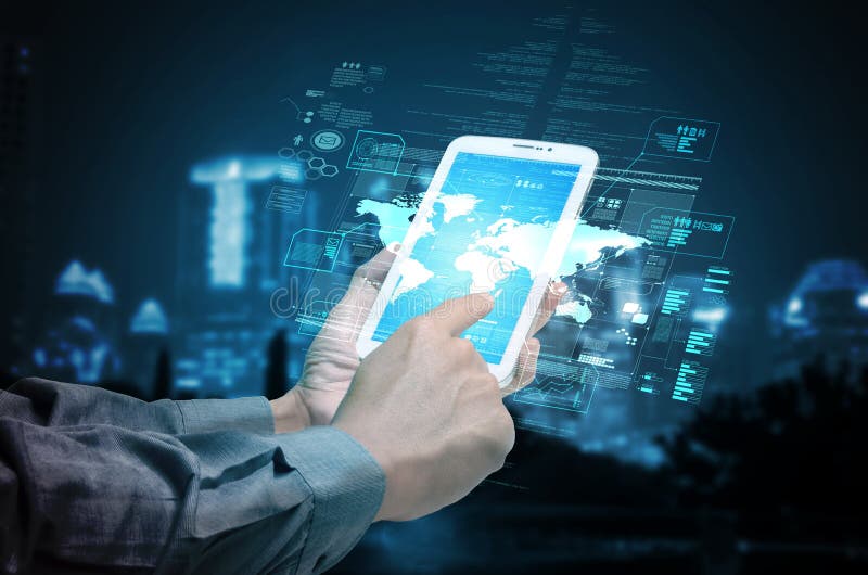 Accessing The Global Network Stock Image - Image of lines, point: 20106115