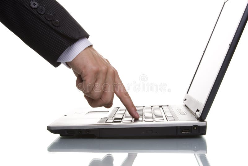 Hand Fist on Computer Keyboard Stock Photo - Image of occupation ...