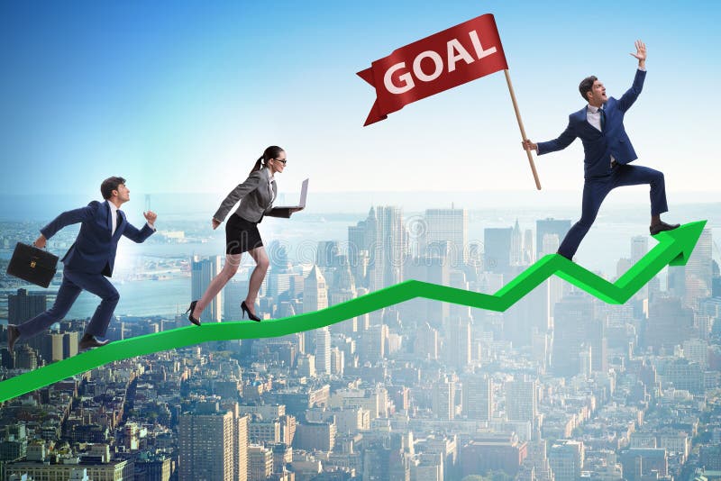 The Businessman Achieving His Business Goals and Targets Stock Image ... The Businessman Achieving His Business Goals and Targets Stock Image ...