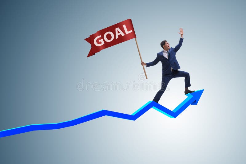 The Businessman Achieving His Business Goals and Targets Stock Image ... The Businessman Achieving His Business Goals and Targets Stock Image ...