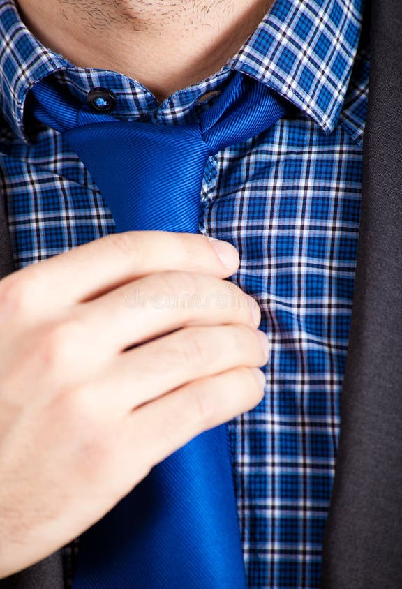 Businessman Adjusting Collar Stock Photo - Image of collar, banker ...