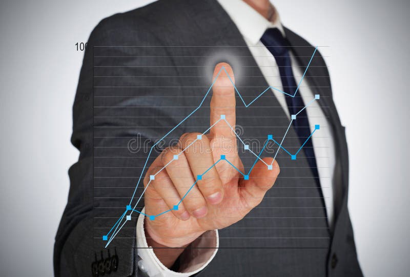 Businessman Adjusting Graph Stock Image - Image of diagram, commerce ...