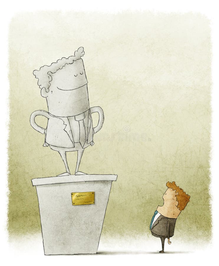 Businessman Admiring Sculpture Stock Illustration - Illustration of ...