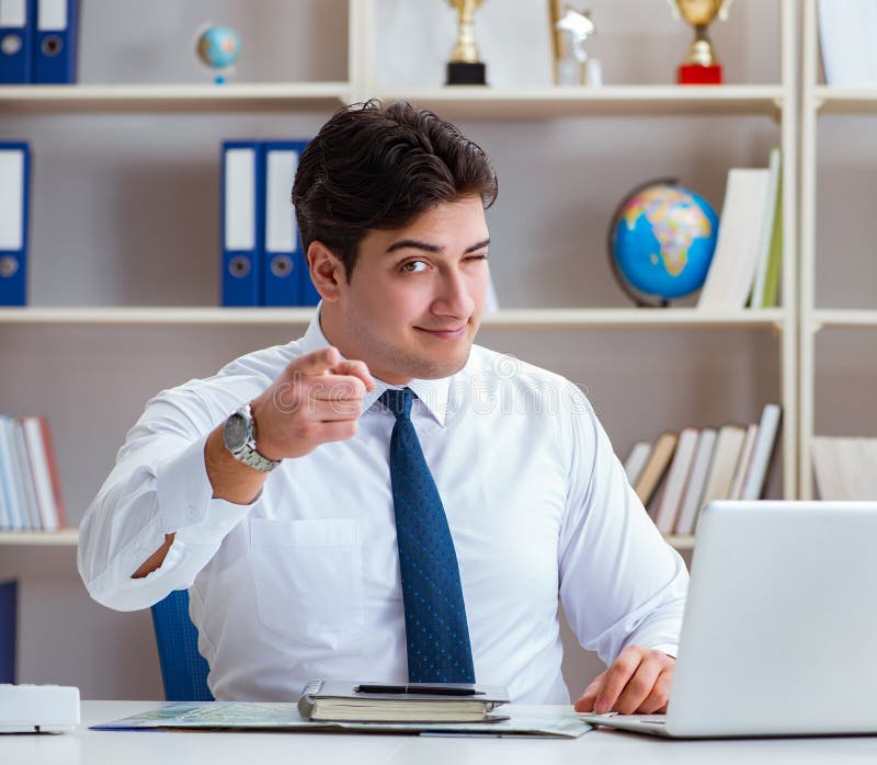 Businessman Agent Working in the Office Stock Photo - Image of ...