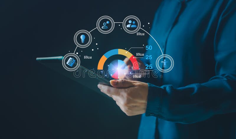 Businessman Analyze and Visualize Complex Information Using AI To ...