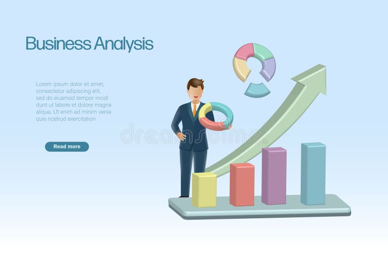 Businessman Analyzing Business Graph Chart. Business Development for ...