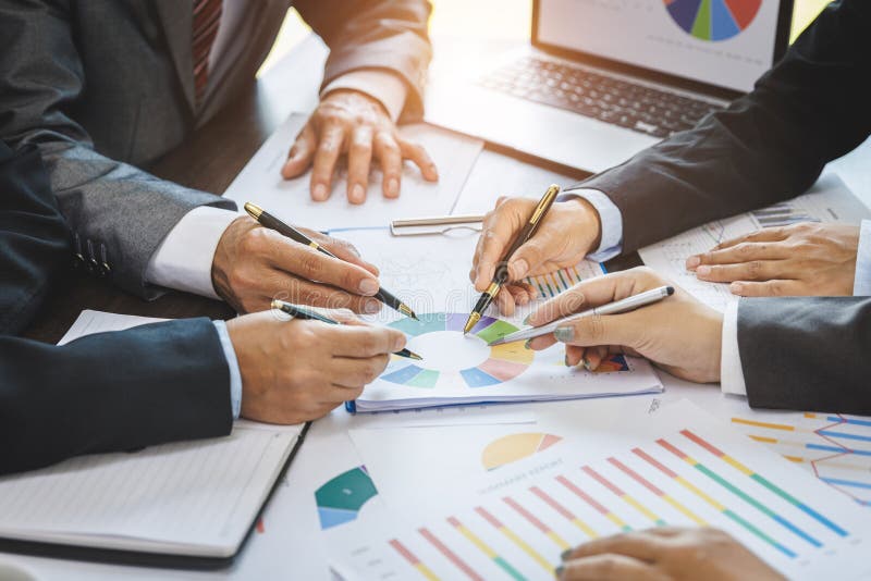 Businessman Analyzing Cost Graph on Table Brainstorm Ideas, Concepts ...