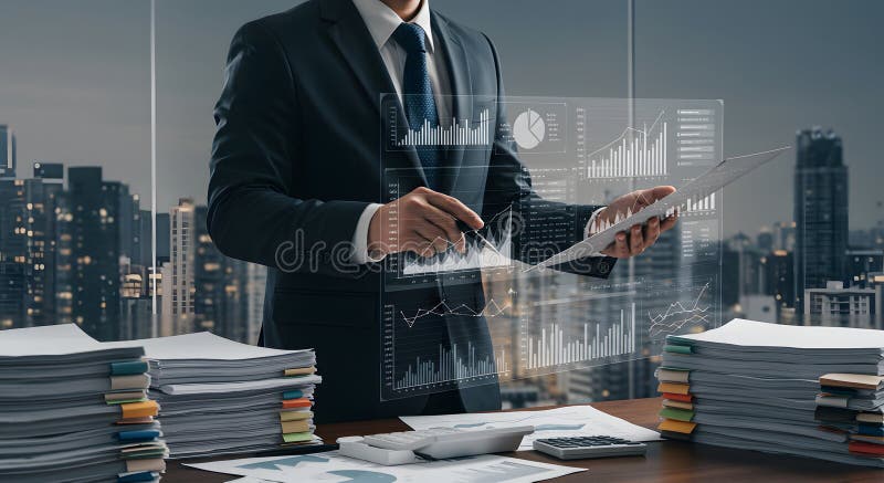 Analyzing Data Reports in Office with City View and Paperwork Stacks ...
