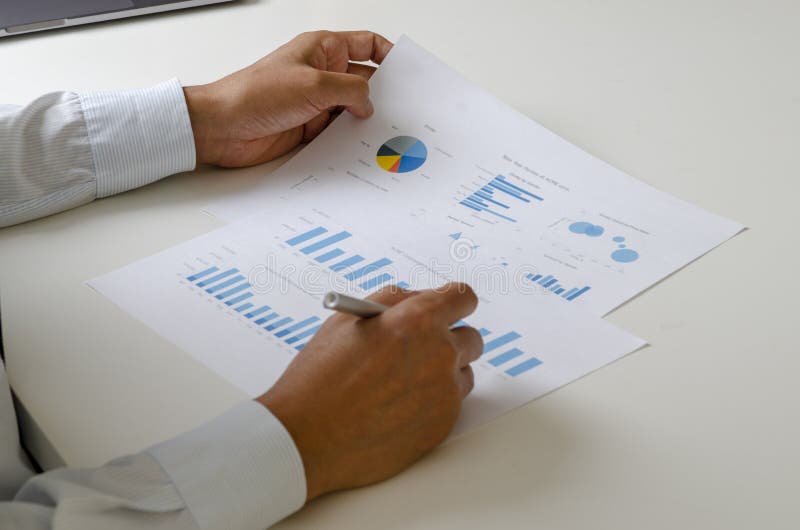 Businessman is Analyzing Financial Paperwork Stock Image - Image of ...