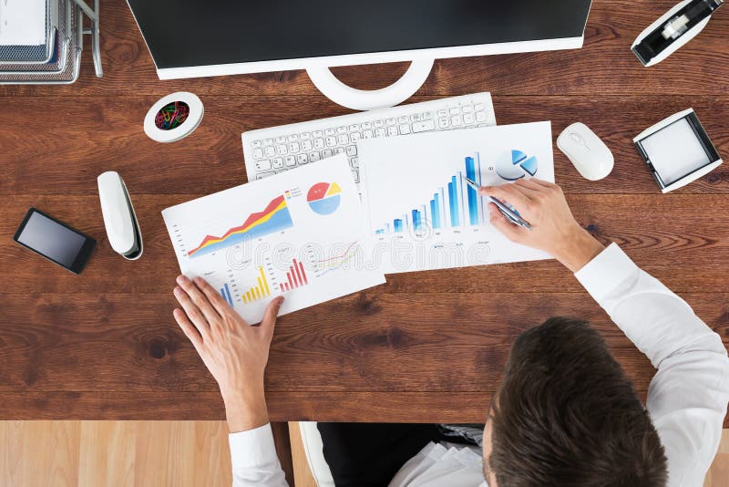 Graph on office desk stock image. Image of paperwork - 28485833
