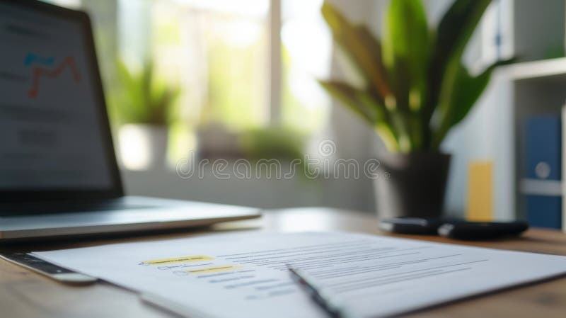 Businessman Analyzing Manufacturing Production Data on a Document at ...