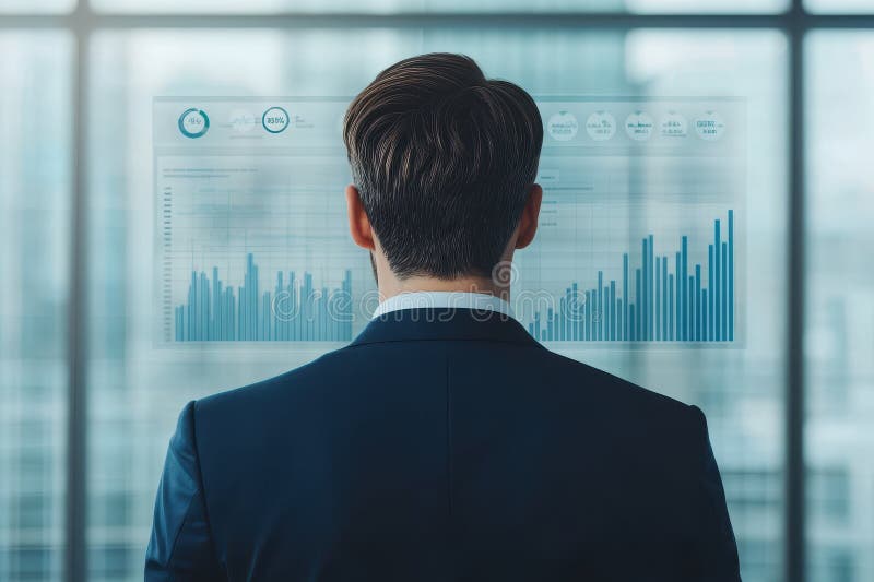 Businessman Analyzing Sales Growth Projections Stock Image - Image of ...