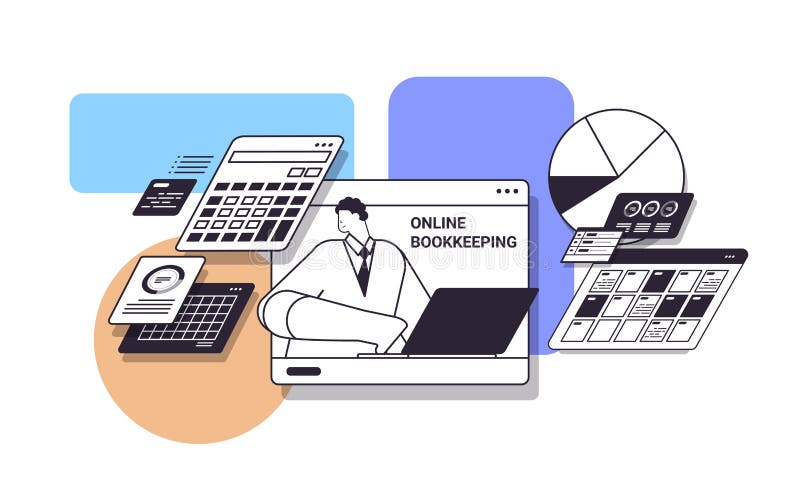 Businessman Analyzing Statistics Data Financial Accountant Online ...