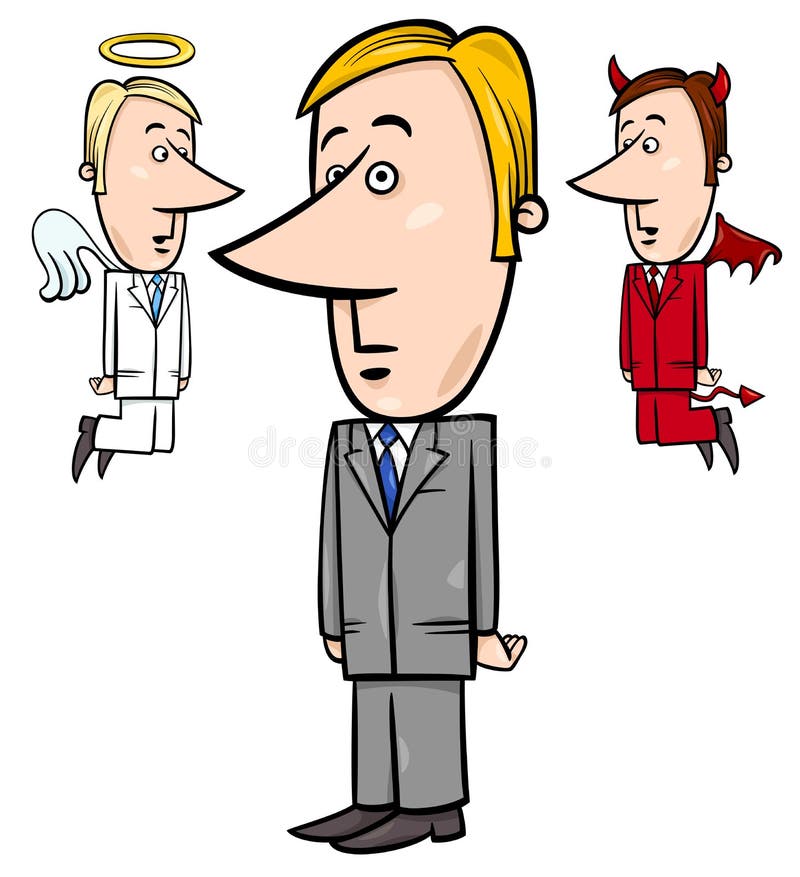 Devil Whispering Stock Illustrations – 30 Devil Whispering Stock ...