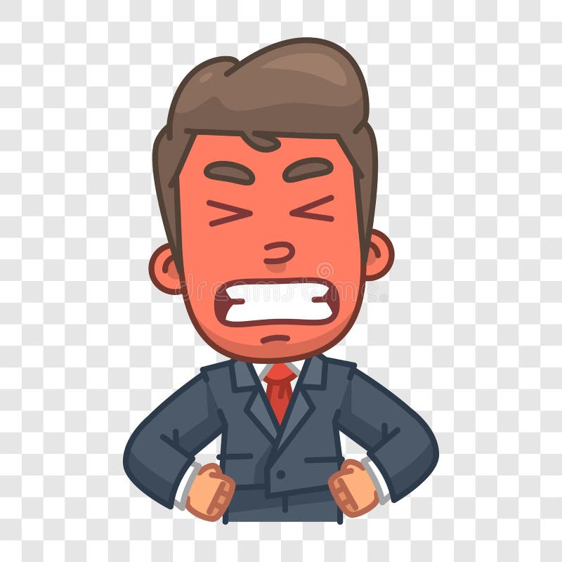 Businessman Angry and Blushing. Funny Character Stock Vector ...