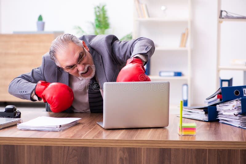 Businessman Angry and Furious at the Workplace Stock Image - Image of ...
