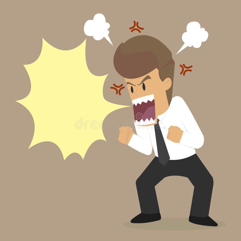 Businessman Angry, Yell Crazy Stock Vector - Illustration of idea ...