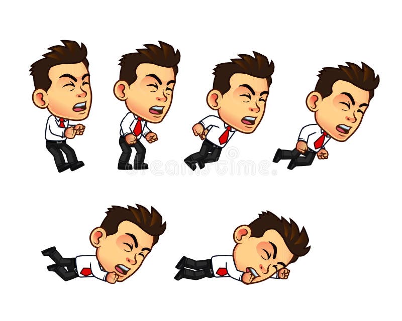 Businessman Animation Sprite Stock Vector - Illustration of running ...