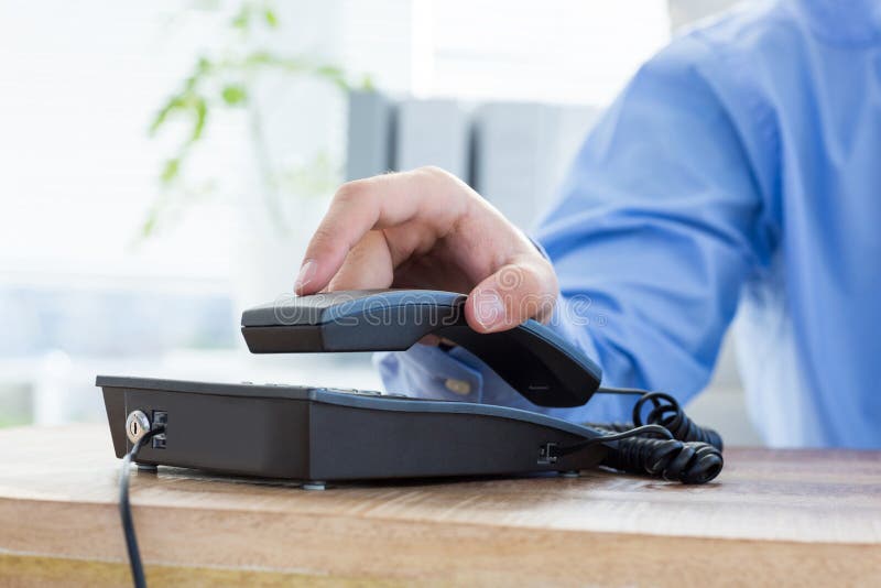 Businessman Answer the Phone Stock Photo - Image of stylish, indoors ...