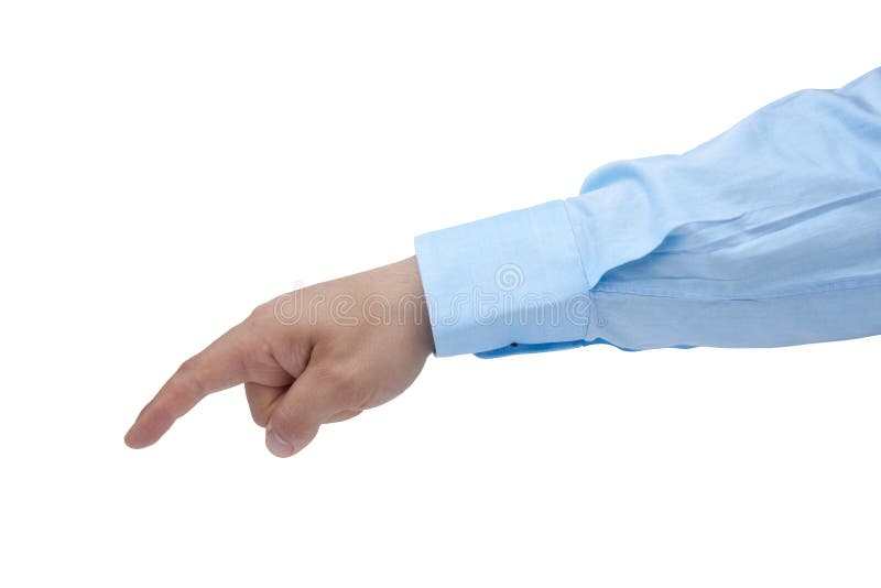 Businessman Arm Indicating or Touching Isolated Stock Image - Image of ...