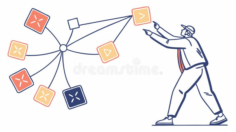 Arranging Connected Boxes Stock Illustrations – 1 Arranging Connected ...