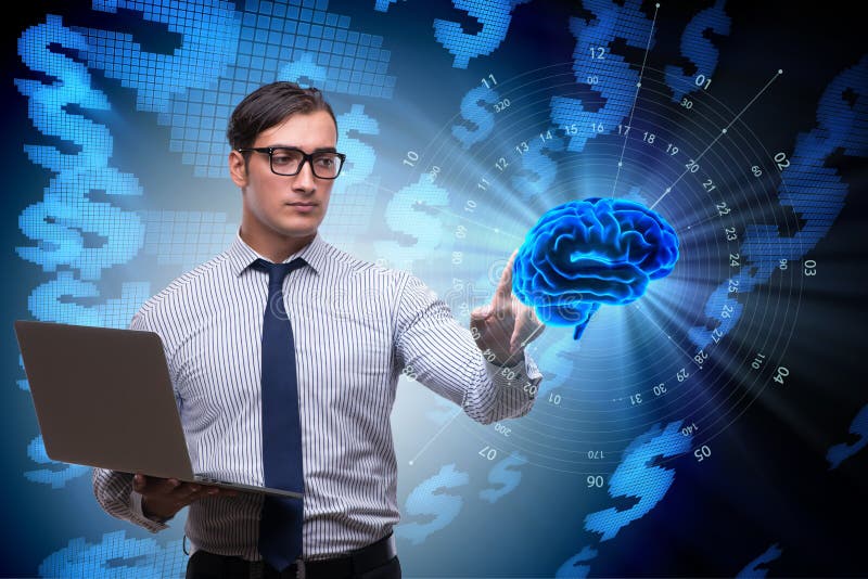The Businessman in Artificial Intelligence Concept Stock Photo - Image ...