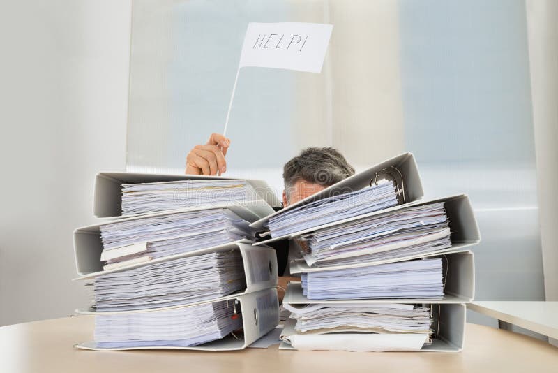 Help -Overworked Businessman Stock Image - Image of professional, arms ...