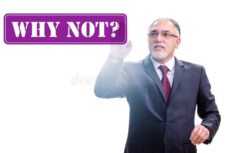 Businessman Asking the Question Why Not Stock Image - Image of card ...