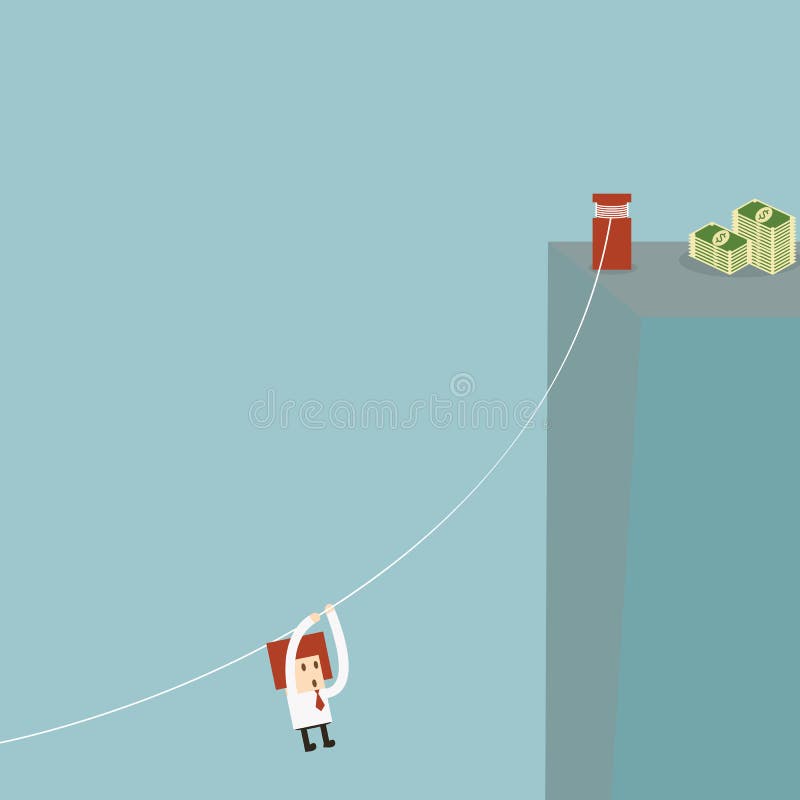 Businessman attempt stock vector. Illustration of fall - 39816350