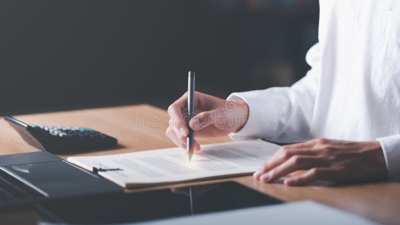 Businessman Audit Documents, Quality Assessment Management with a ...