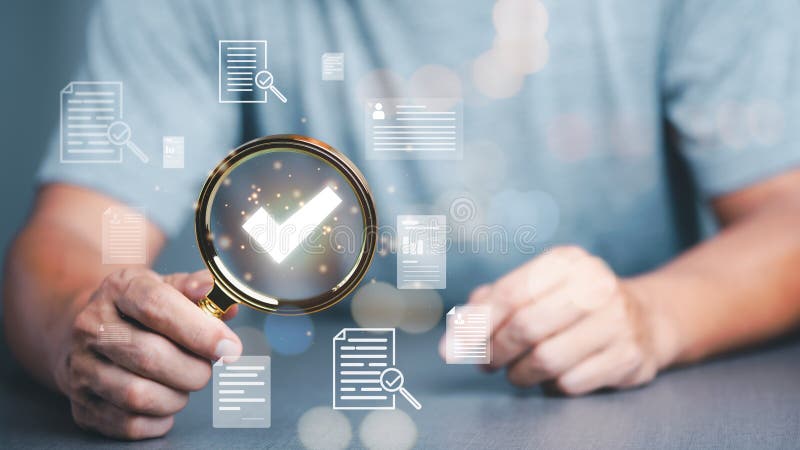 Businessman Audit Documents, Quality Assessment Management with a ...